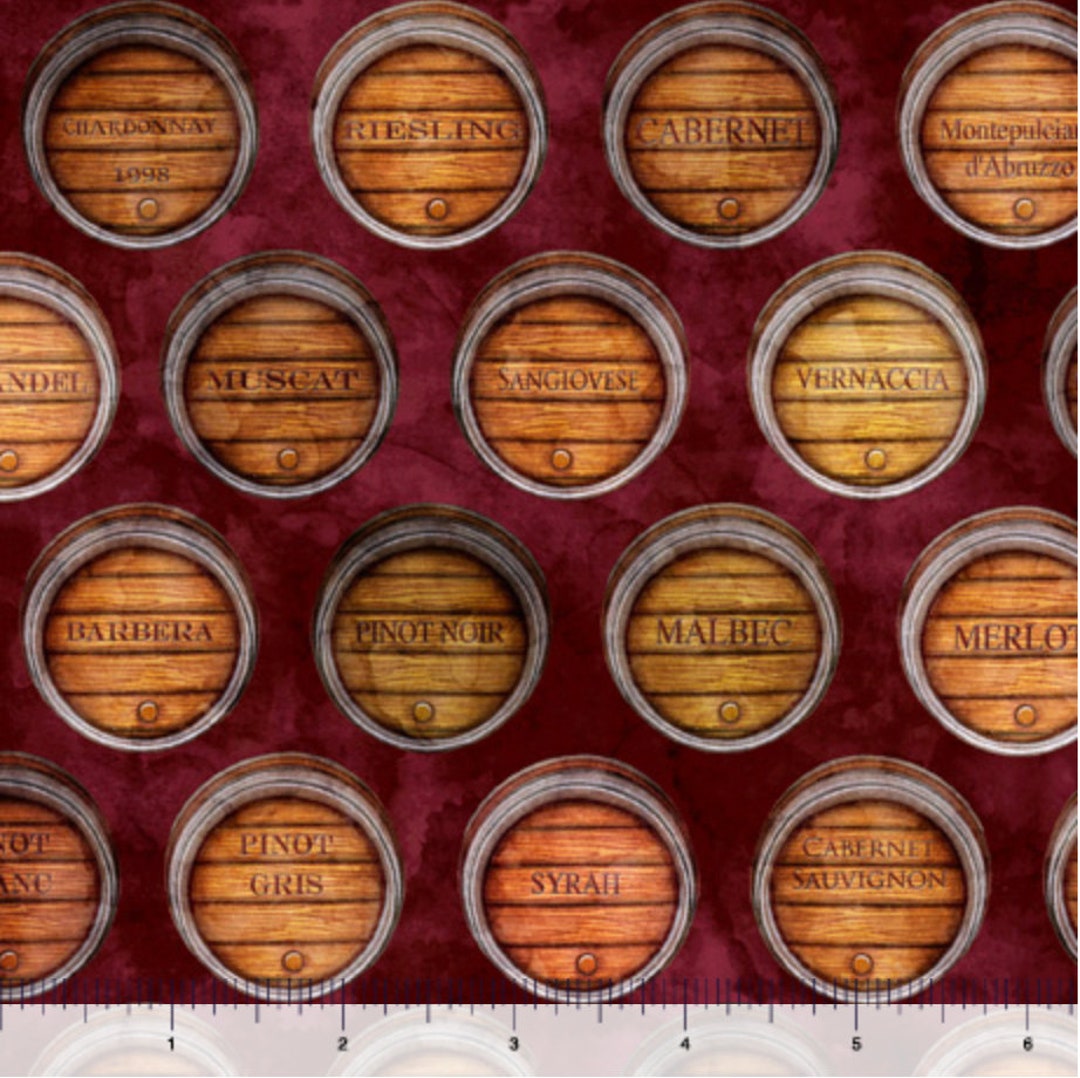 A Little Wine Barrels on Wine Red Background Pattern 28786 M by QT ...