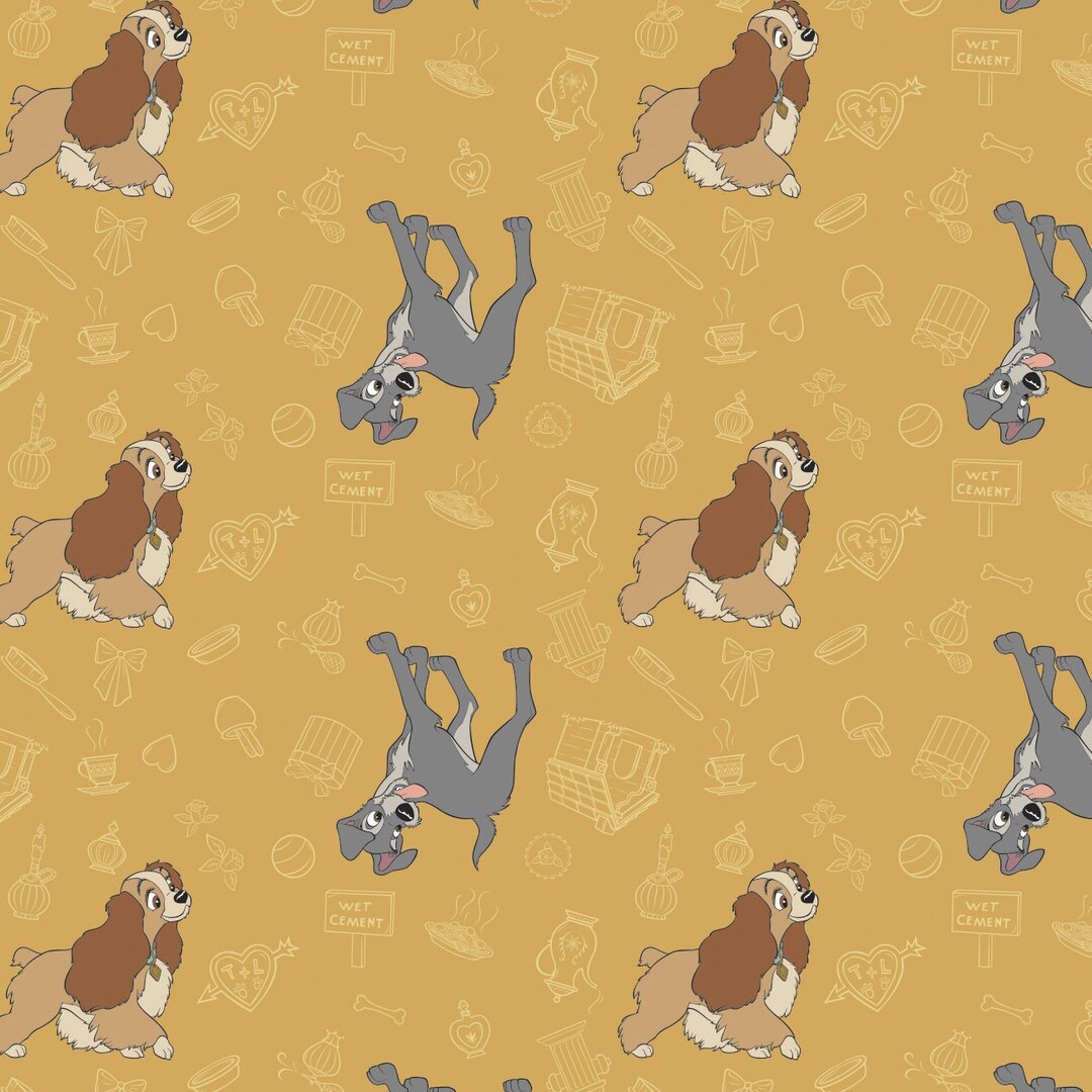 Disney Lady and the Tramp - Pattern # 85230304-02 Mustard - Home Sweet ...