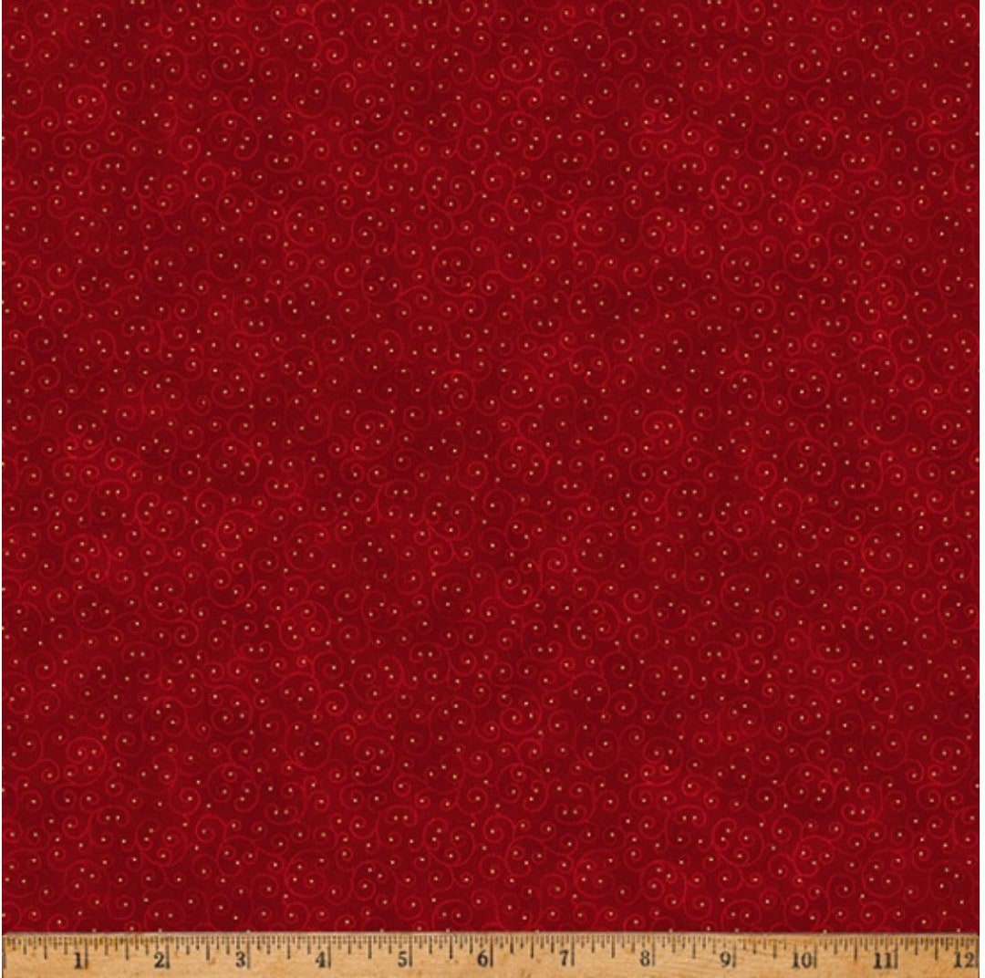 Christmas Splendor Dotty Scroll - #w7784-78g-scarlet-gold - Metallic ...