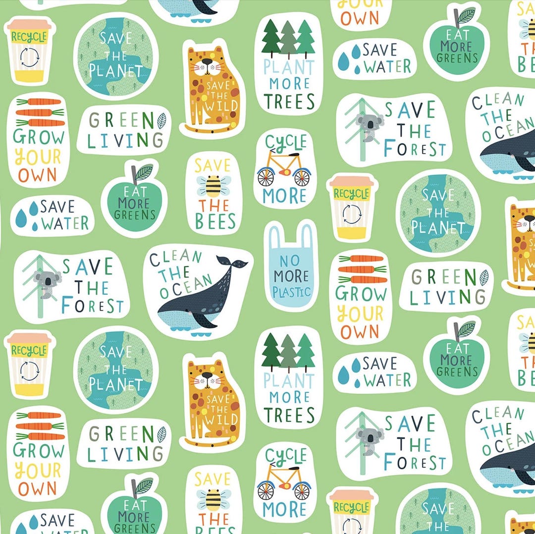 Save the Planet - Patches - by Sally Payne for Dashwood Studio - 100% ...