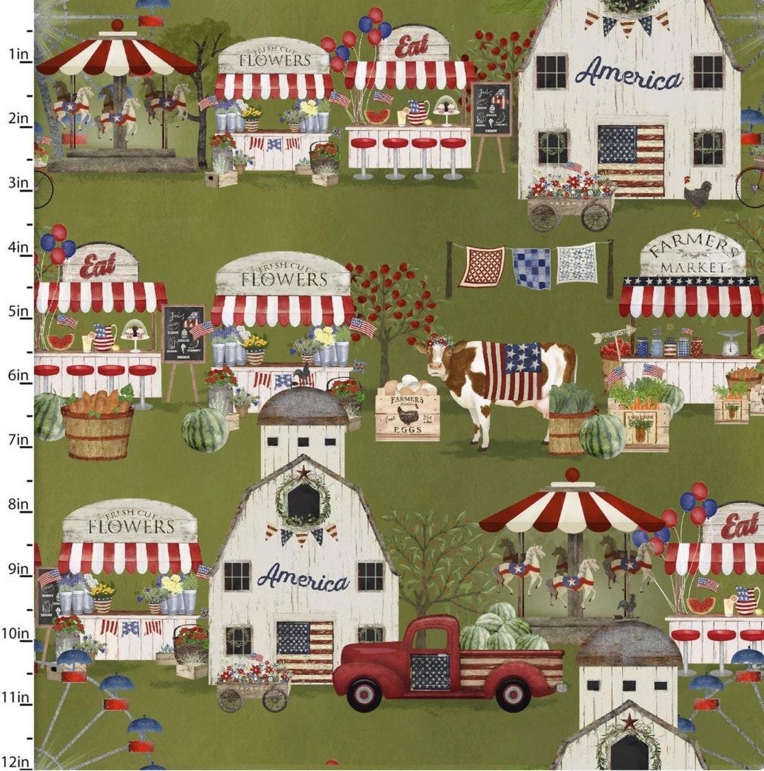 Hometown America County Fair Scenes 18692 Green Designed by Beth Albert ...