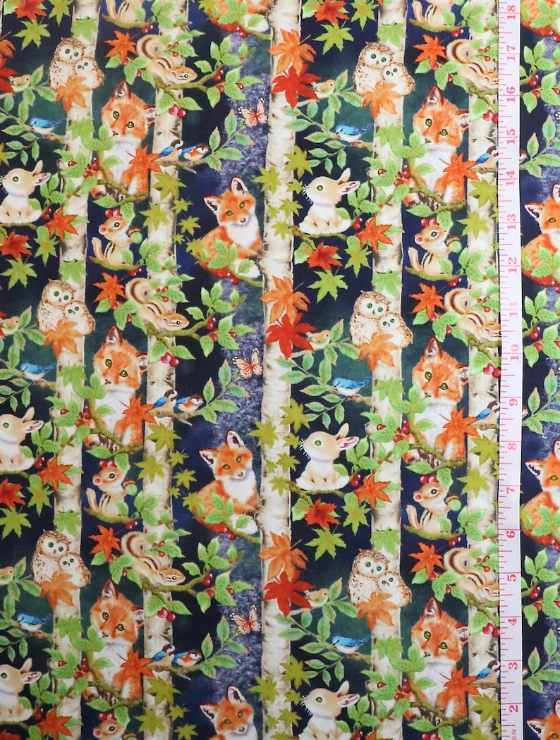 Auburn Fox Woodland Animals Pattern 6225-78 by Studio E - Etsy