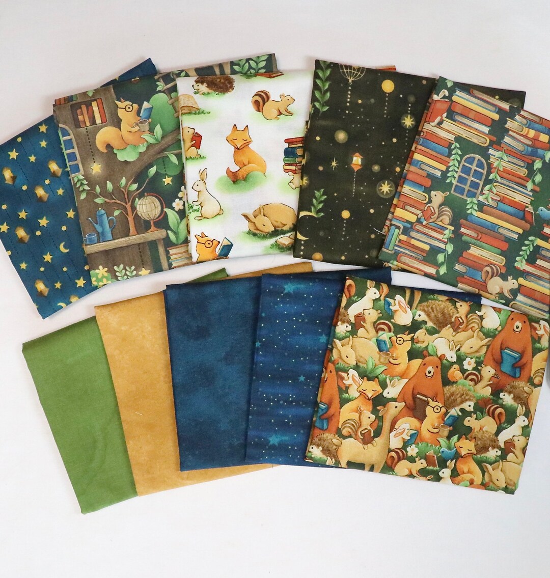 Forest Fables - 11 Piece Fat Quarter Set - by Paintbrush Studio - 100% ...