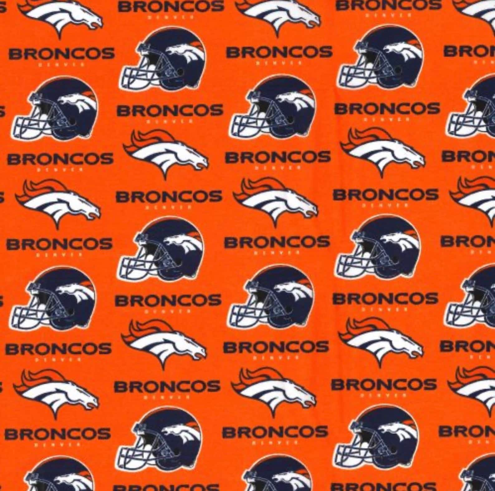 DENVER BRONCOS Licensed NFL Team Fabric 100% Cotton Woven | Etsy