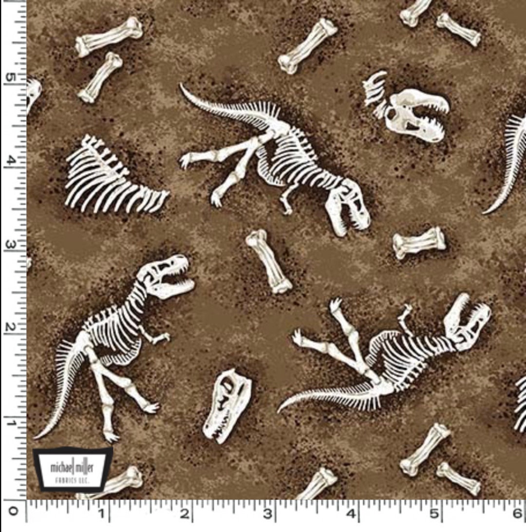 DINOSAUR FOSSILS - Pattern #CX11147-BROW-D - by Michael Miller - 100% ...