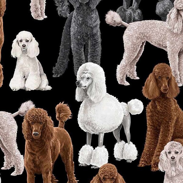 Poodle Fabric - Etsy