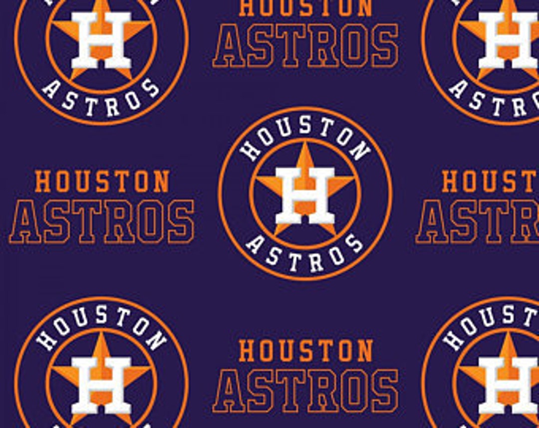 HOUSTON ASTROS, Licensed MLB Team Fabric, 100% Cotton Woven Fabric ...