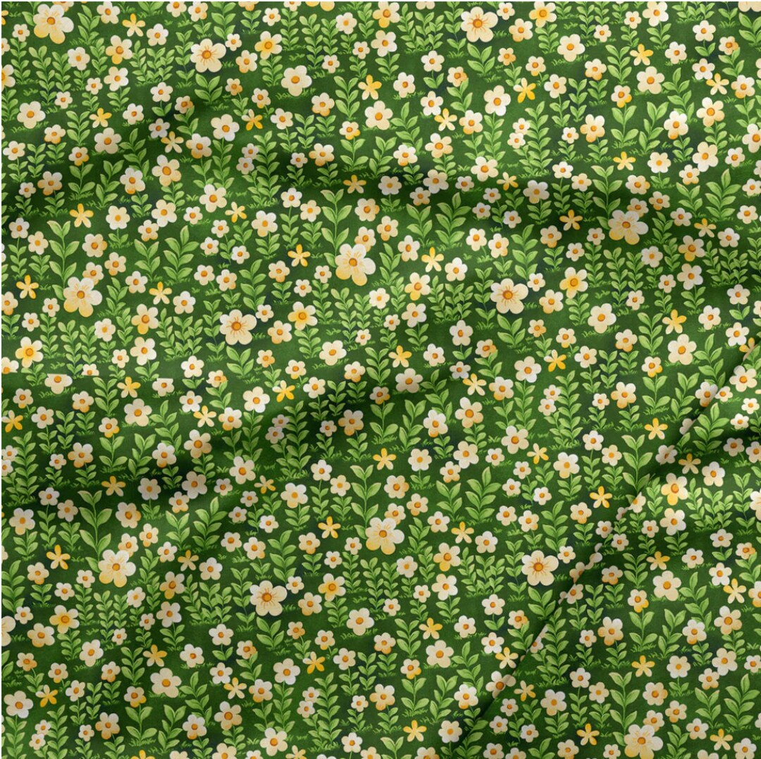 FOREST FABLES - Pattern # 120-19621 - Small Floral on Green ...