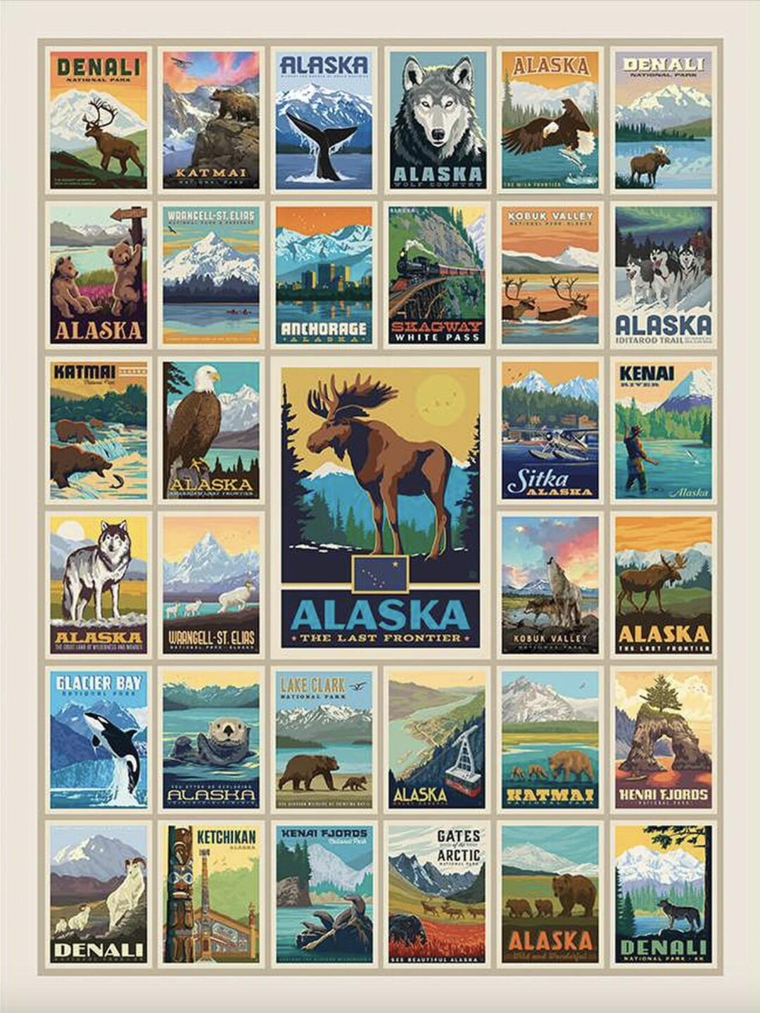 Alaska Poster Panel - #PD16150-PANEL - by Riley Blake - 36" X 43" - 100 ...
