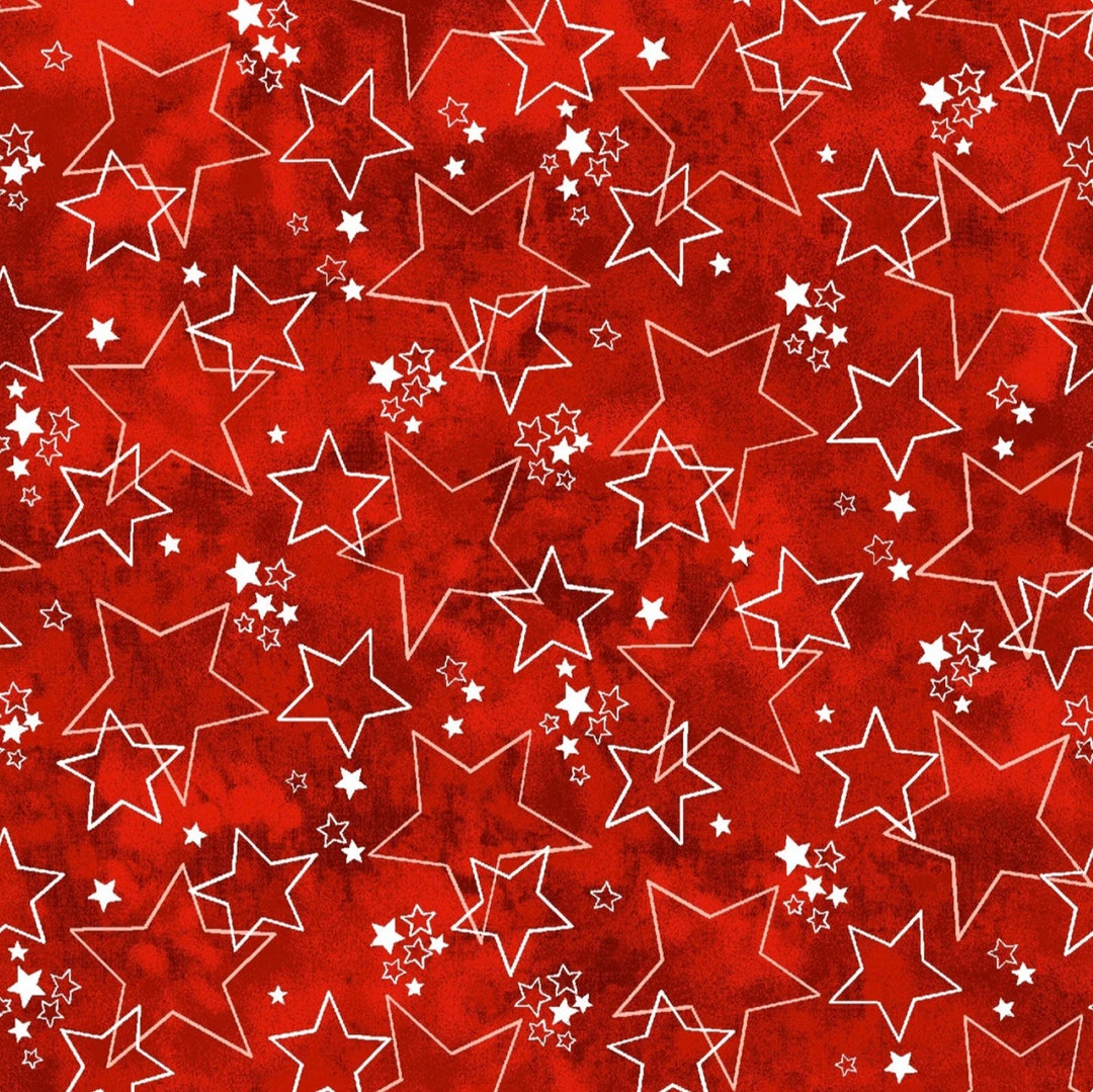 Star Spangled - Red Stellar Stars - #FLSS-D67-R - by Freckle & Lollie ...