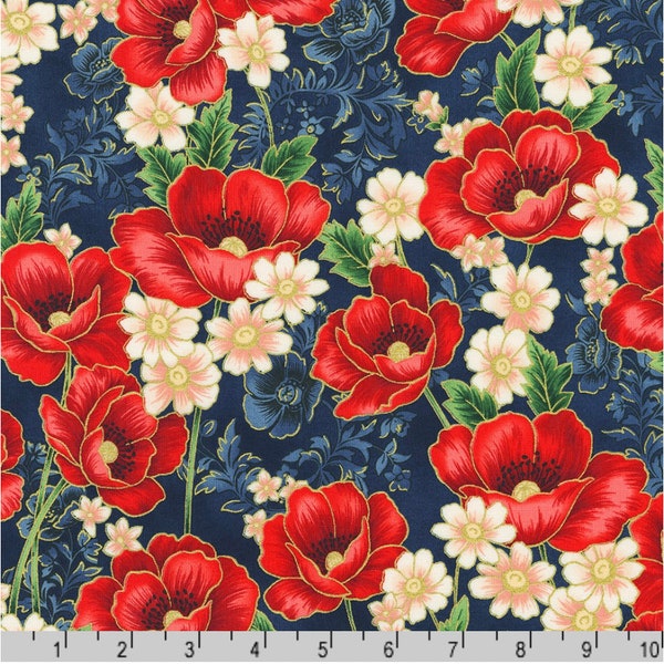 Poppy Fabric - Etsy
