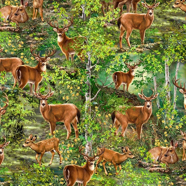 Deer Fabric - Etsy
