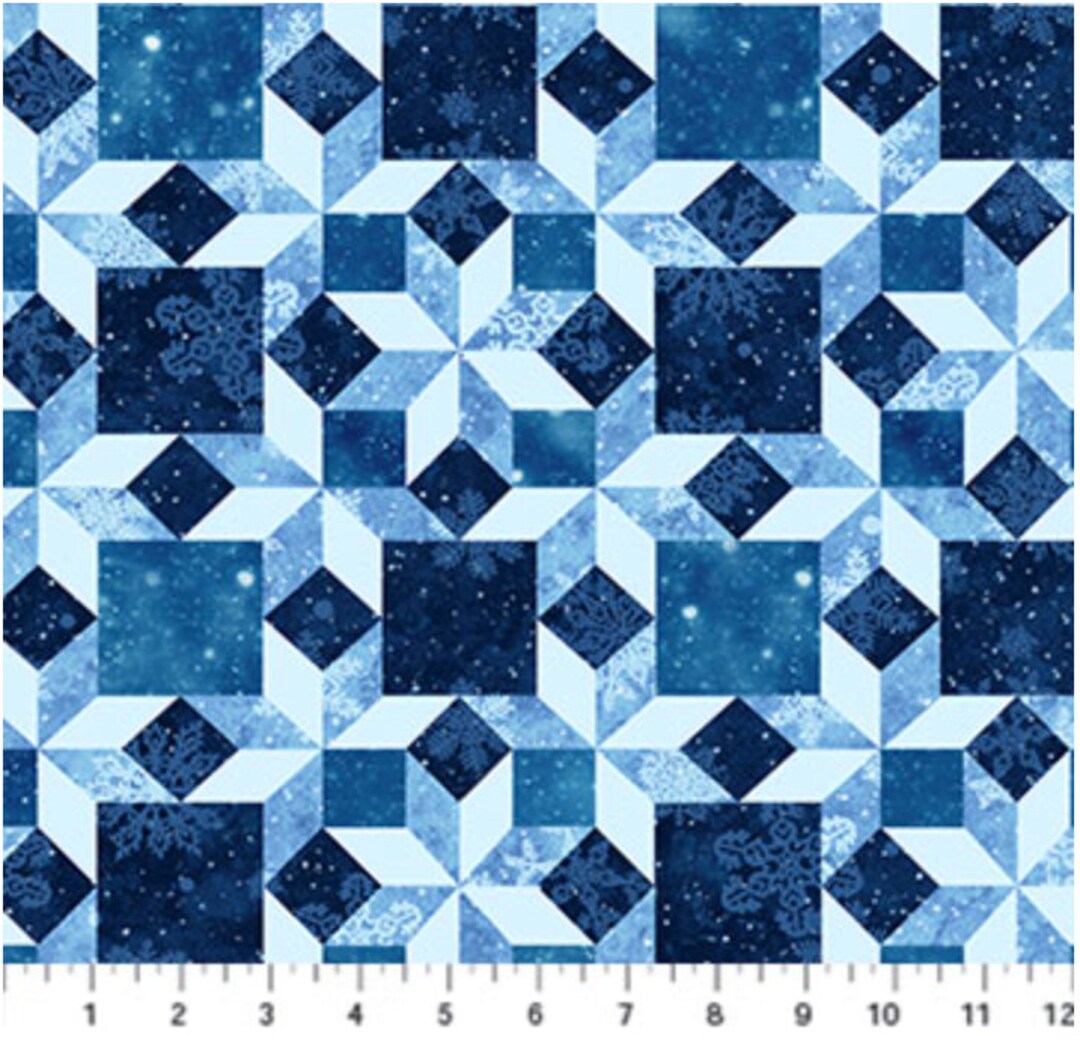 Father Christmas Geometric Stars Pattern 24695-48 by Northcott 100% ...