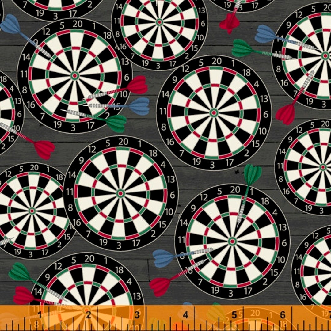 Man Cave - Darts and Dart Board - by Windham Fabrics - 100% Cotton ...