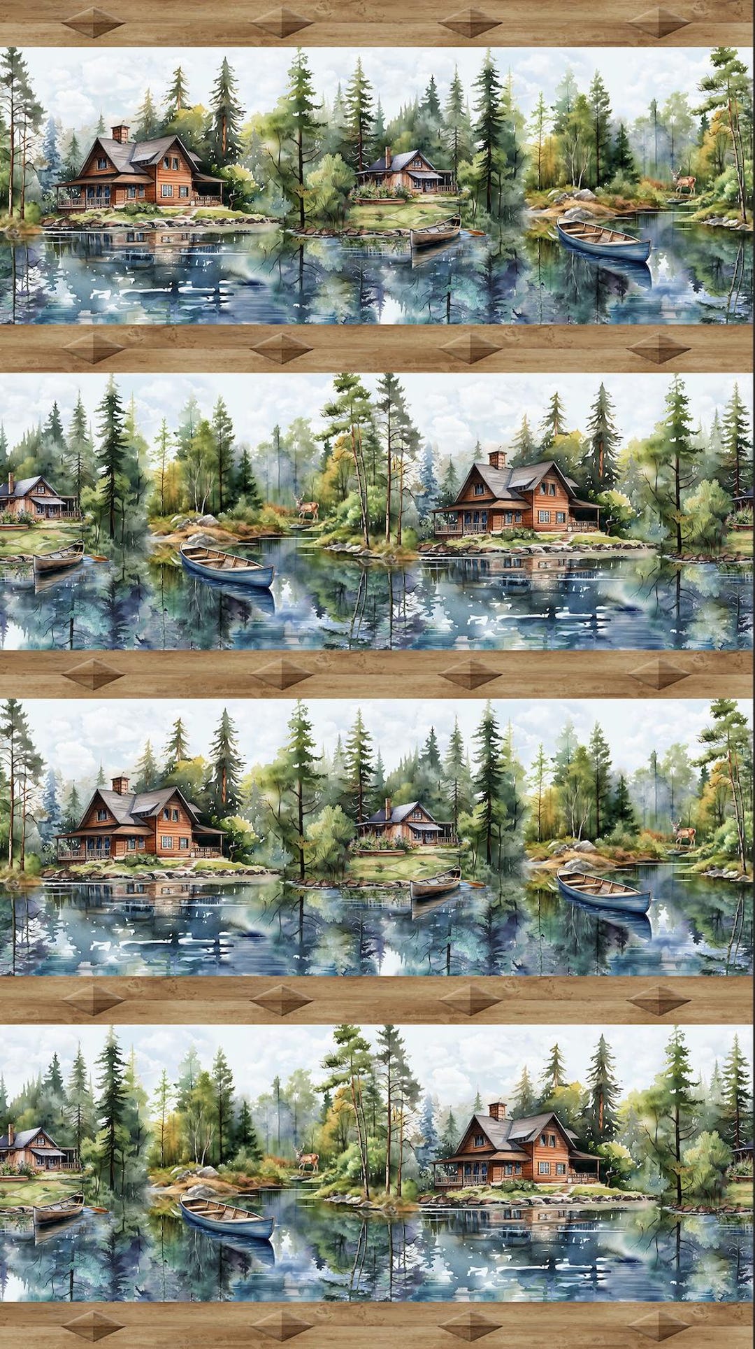 Lakeside Retreat - Repeating Border Stripe - # DP28481-36 - by ...