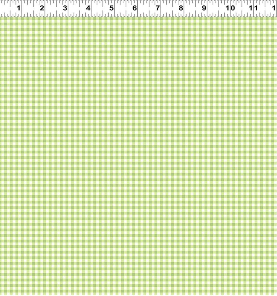 Gingham Check - # SB20268-820 Green - by Clothworks - 100% Cotton Woven ...