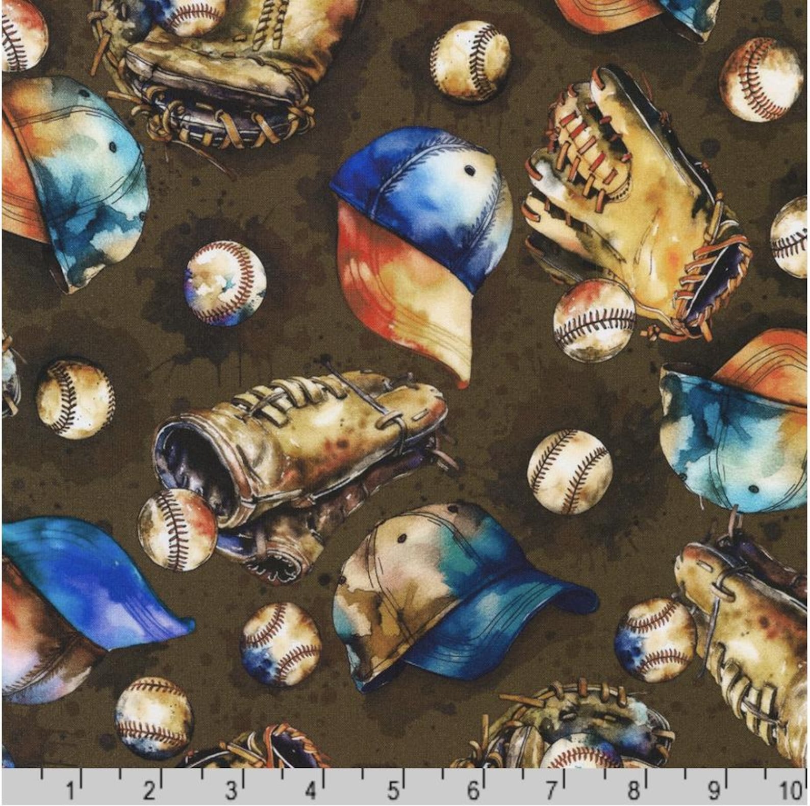 Game Day - 9 Piece Baseball Fat Quarter Bundle - by Robert Kaufman ...