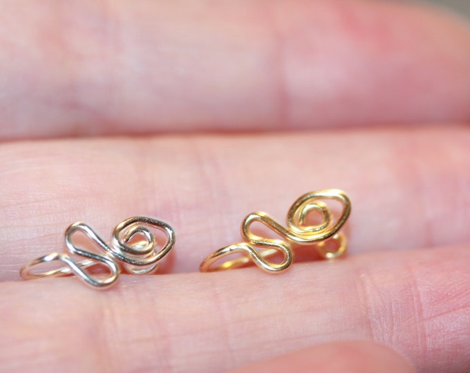 Nose Cuff Infinity Heart Pierceless Nose Ring Piercing Alternative ...