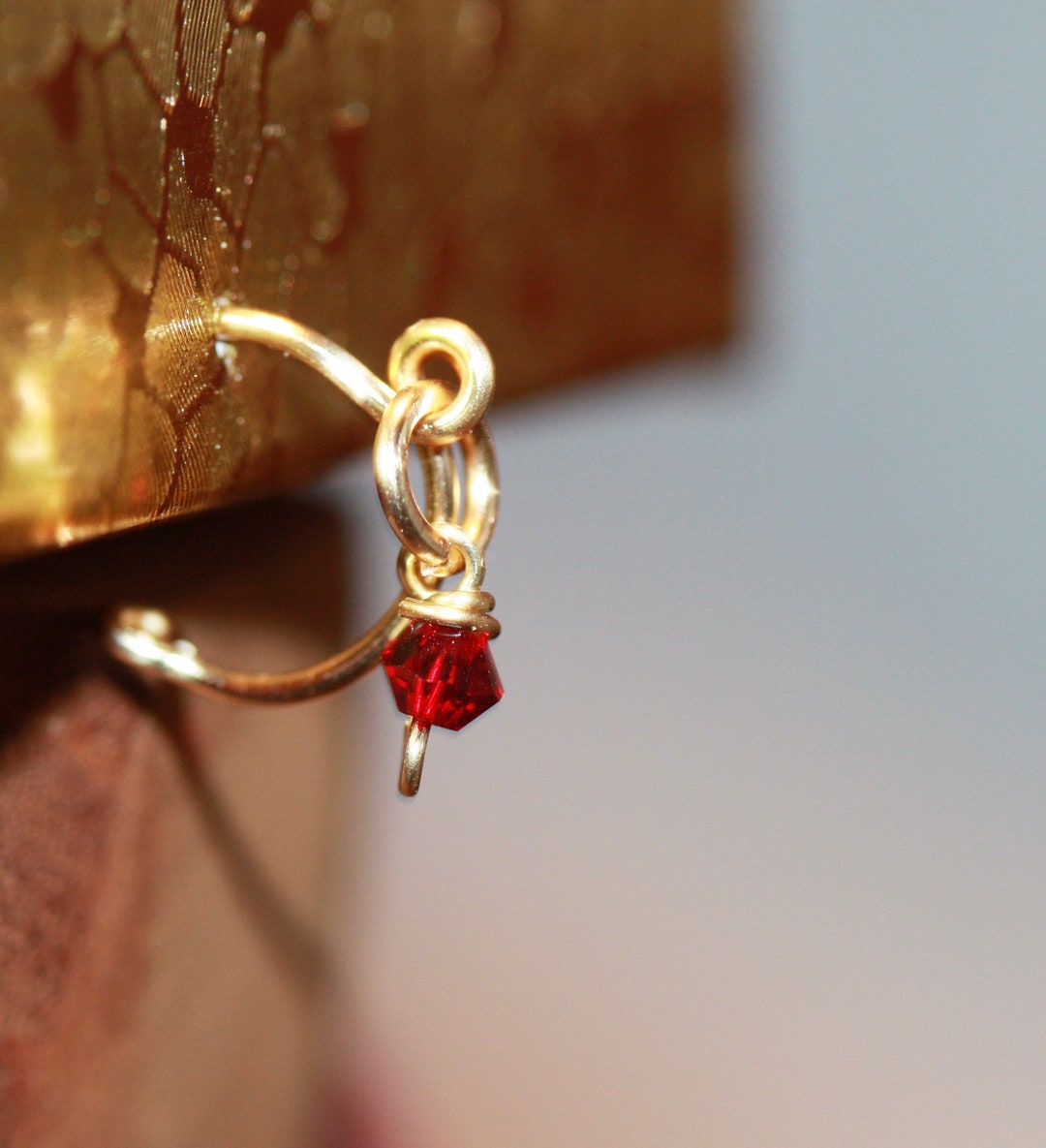 Dangle Nose Cuff, Dangle Nose Ring, Faux Piercing, Pierce-less Nose ...
