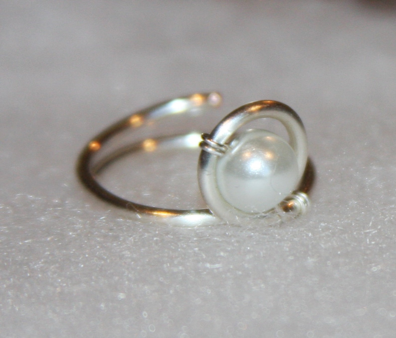 Pearl Toe Ring Toe Ring Pinky Ring Toe Ring Midi Ring | Etsy