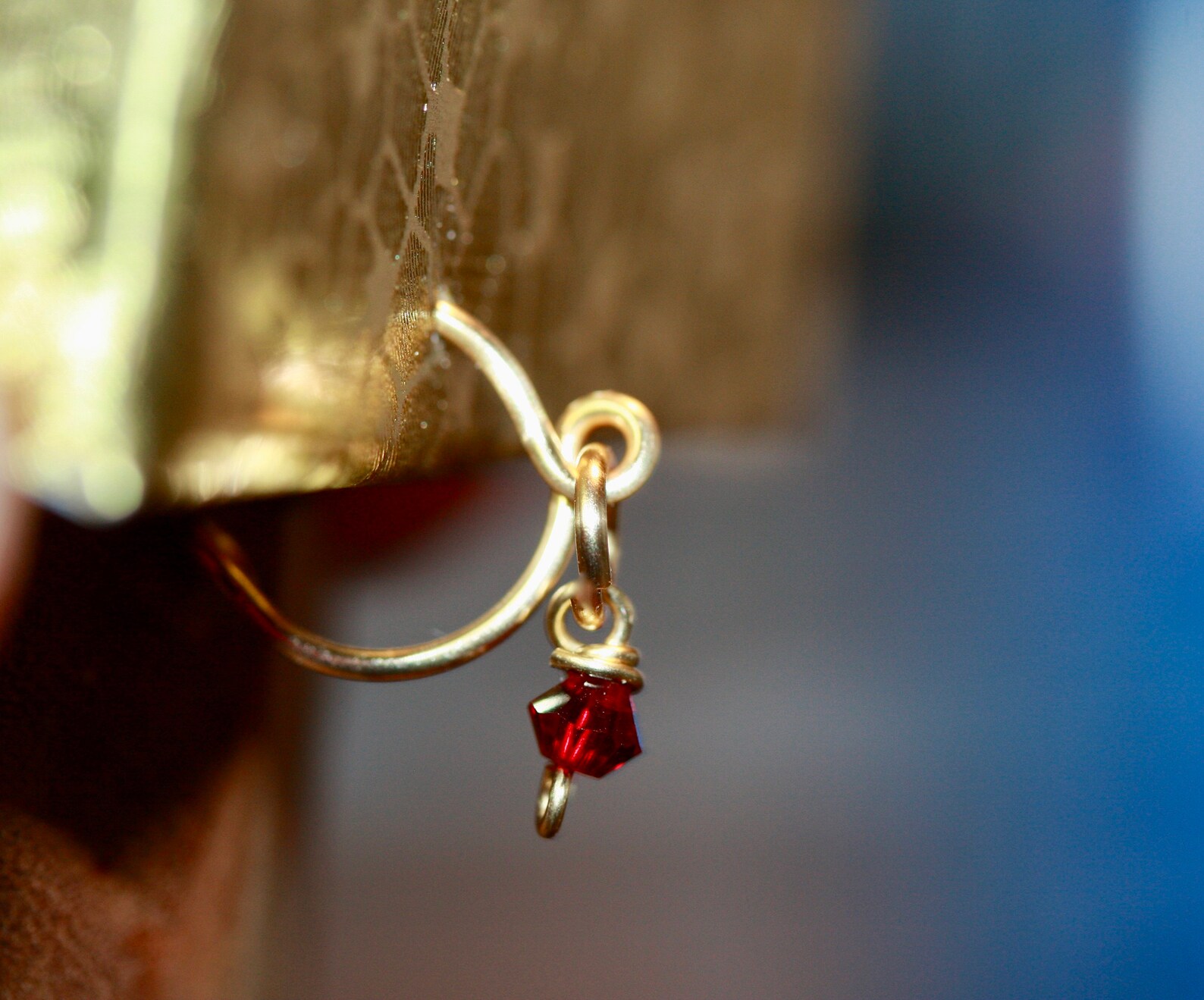 Dangle Nose Cuff, Dangle Nose Ring, Faux Piercing, Pierce-less Nose ...