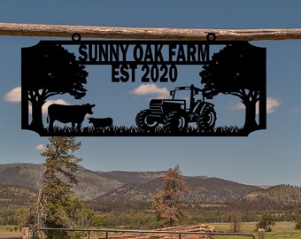 Tractor Farm Sign | Etsy