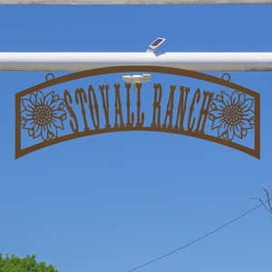 Large Entrance/gate Arch Farm Sign With Sunflowers, Personalized, Sign ...