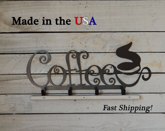 Java Coffee Decor Mug Hanging Hooks Coffee Shop Sign Mug | Etsy