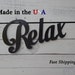 Relax Metal Sign Metal Art Bathroom Decor Outdoor Wall Art | Etsy