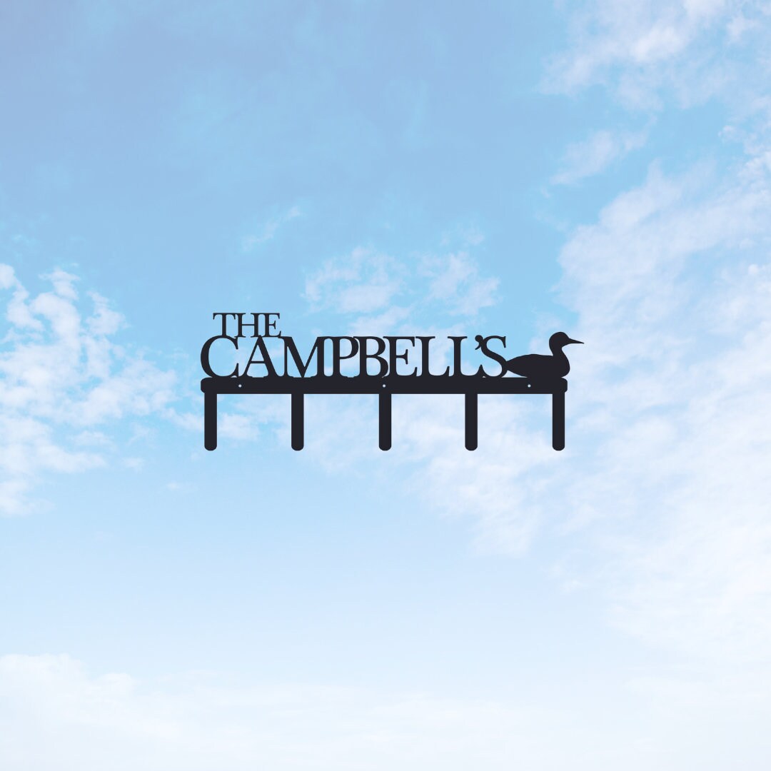 Duck Coat Rack With Last Name, Duck Decor, Mudroom Coat Hooks, Hunting ...