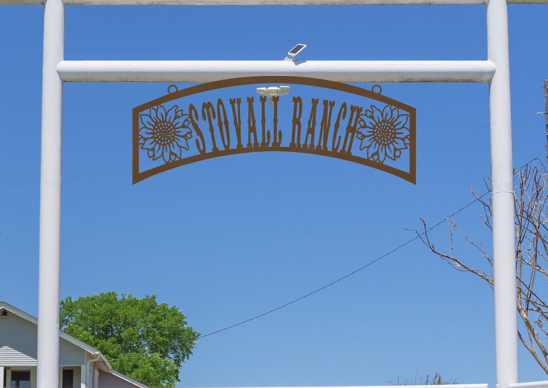 Large Entrance/gate Arch Farm Sign With Sunflowers - Etsy