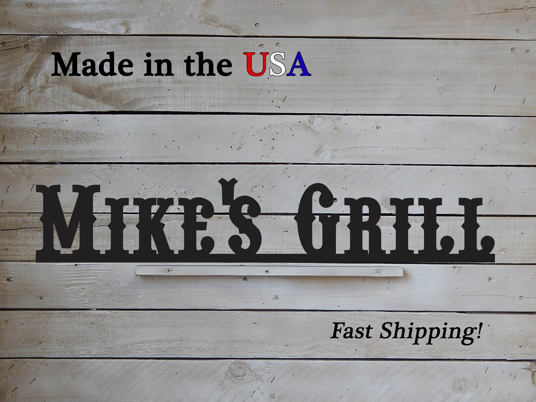Grill Sign, Grilling Area, Patio Decor, Personalized Gift, Man Cave ...