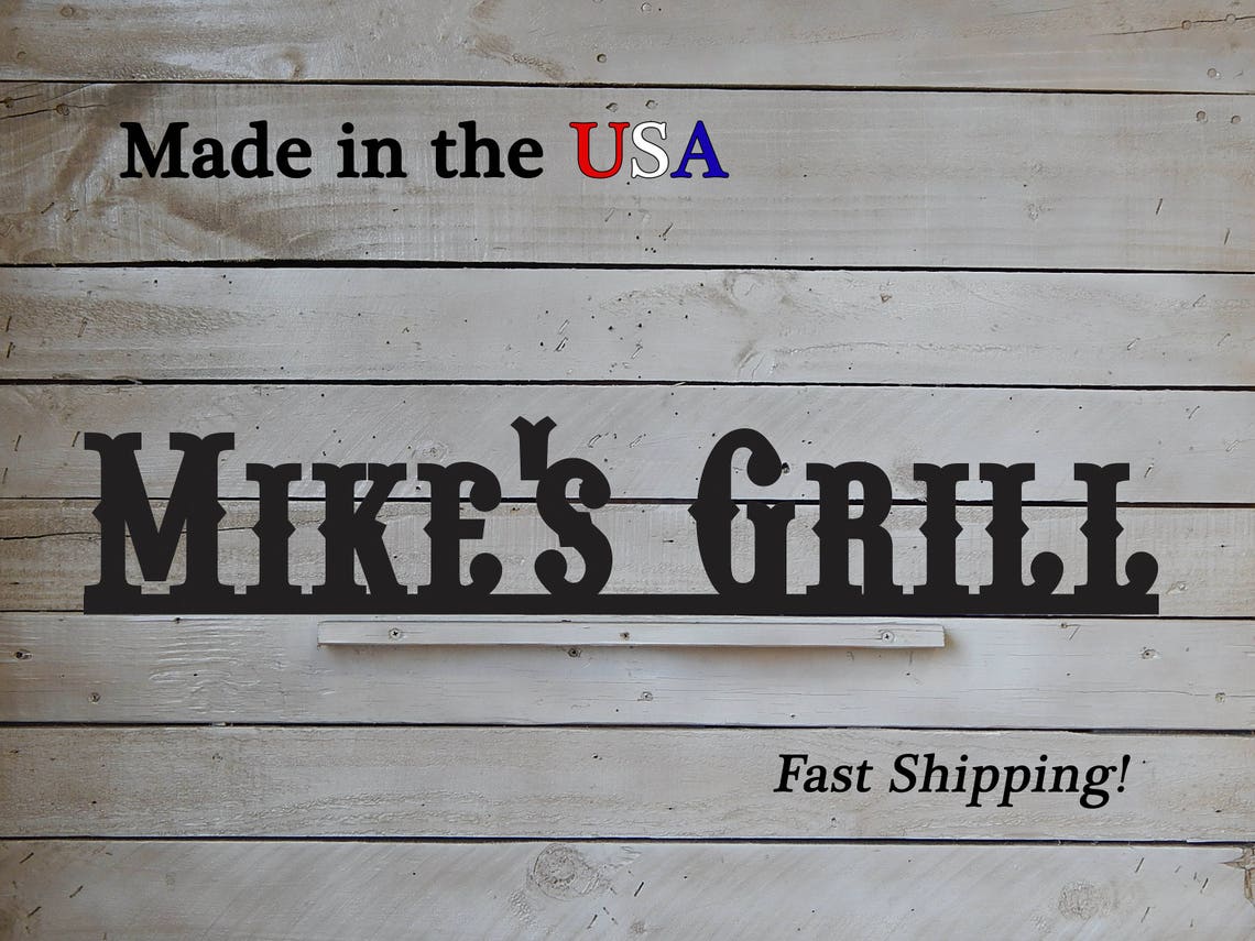 Grill Sign Grilling Area Patio Decor Personalized Gift Man - Etsy