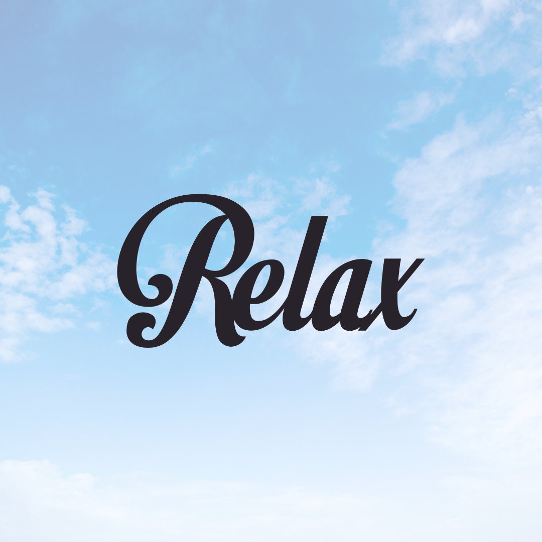 Larger Relax Metal Sign, Spa Decor, Metal Art, Bathroom Decor, Outdoor ...