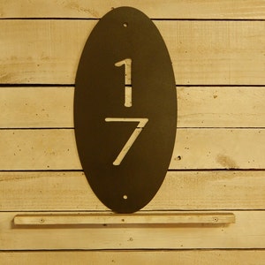 Large Vertical Oval House Number Plaque Door Number Metal - Etsy