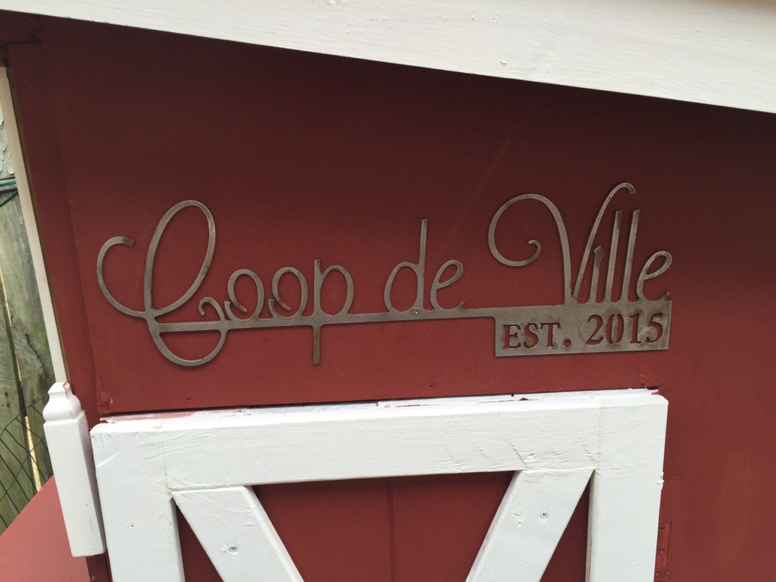 Chicken Coop Sign Established Date Any Coop De Ville - Etsy