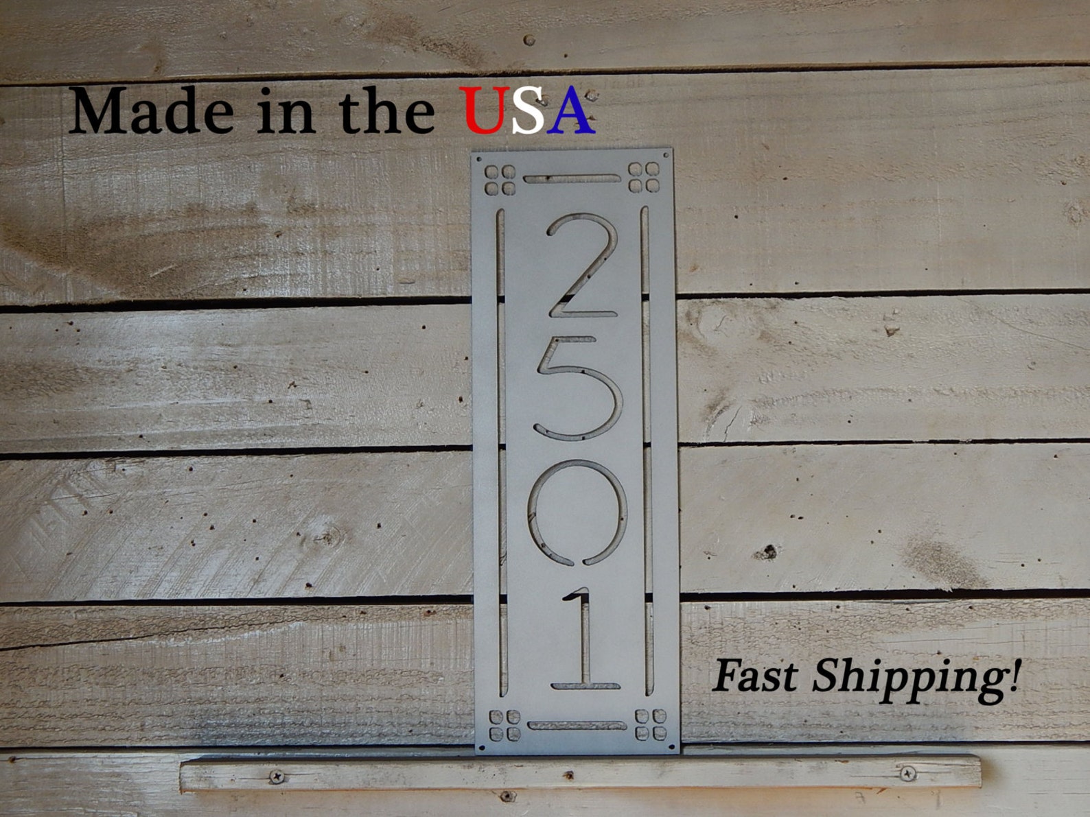 Vertical Decorative House Number Metal Number Door Number - Etsy