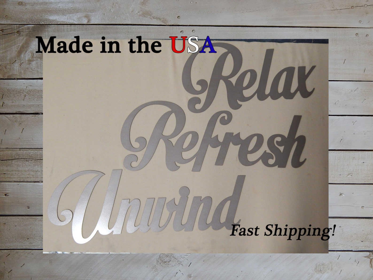 Relax Refresh Unwind Metal Sign Metal Art Bathroom Decor - Etsy