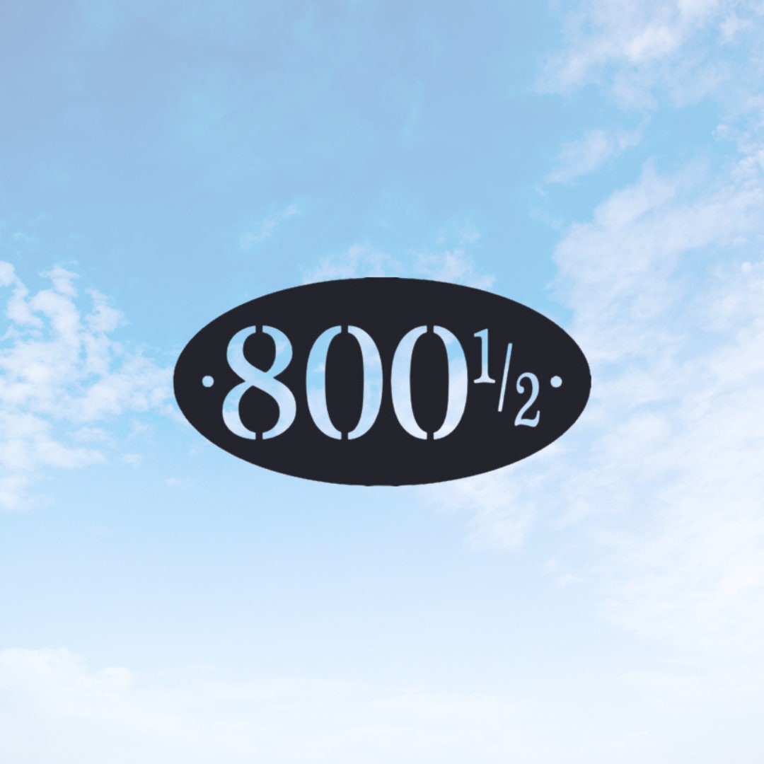 Custom Oval Address Plaque, Mailbox Hanger, Oval House Number, Hanging ...