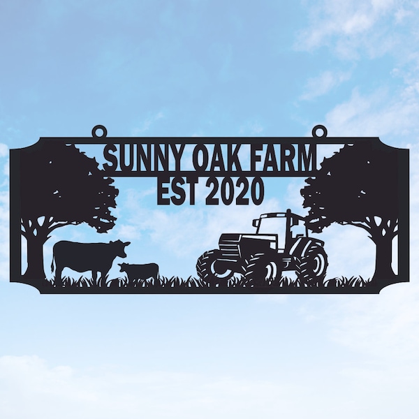 Personalized Cattle Farm Sign - Etsy