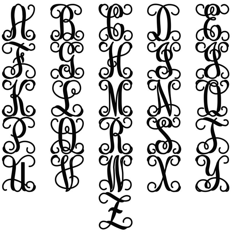 20 Last Name Initial Monogram Front Door Hanger Door | Etsy