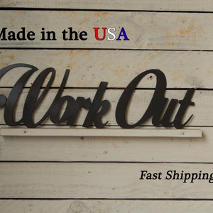 Small Work Out Metal Sign Metal Art Gym Decor Yoga Home - Etsy