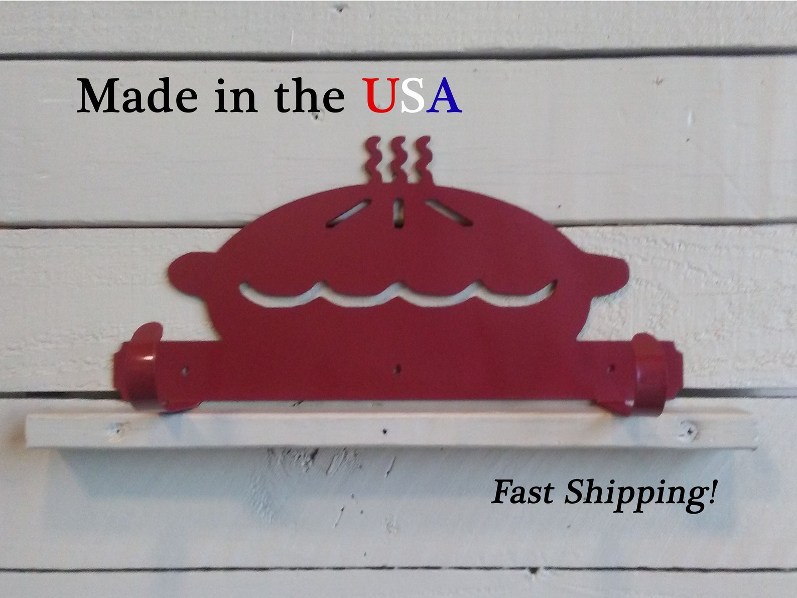 Wall Mounted Rolling Pin Holder Kitchen Hooks Kitchen Decor | Etsy