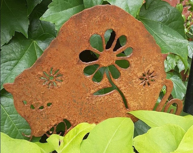 Metal Bunny Rabbit Rusty Metal Garden Art Easter Rusty Plasma - Etsy