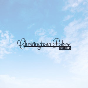 Cluckingham Palace Metal Chicken Coop Sign | Personalized Established ...