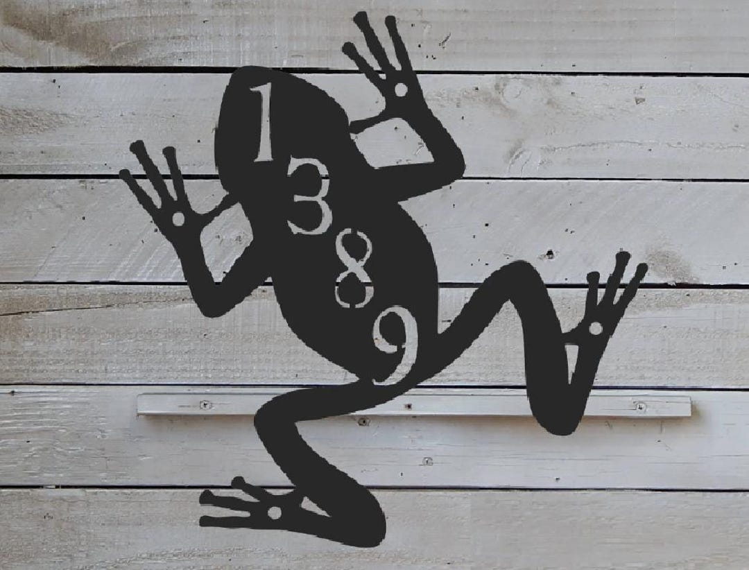 Decorative Metal Tree Frog Address Plaque | Custom House and Mailbox ...