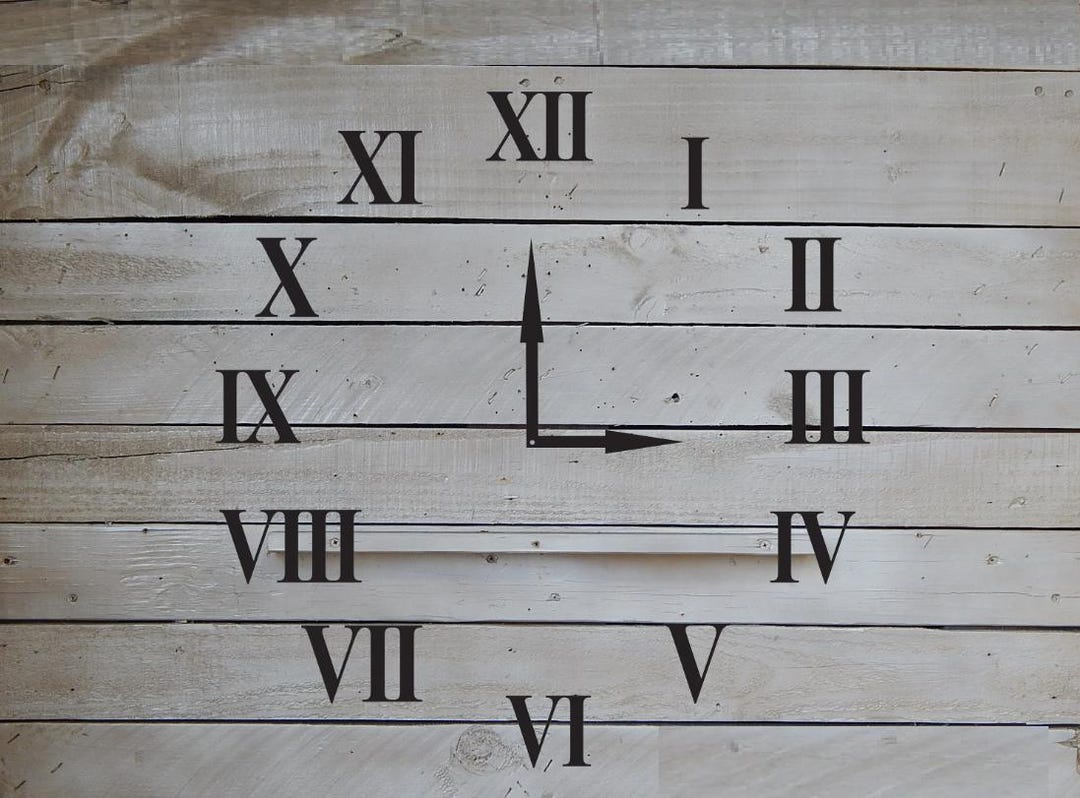 4" Metal Roman Numeral Clock Numbers 1-12 | DIY Clock Numbers With ...