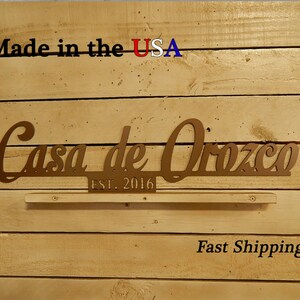 Casa De Last Name Sign, Spanish, Established, Wedding Date, Casa Sign ...