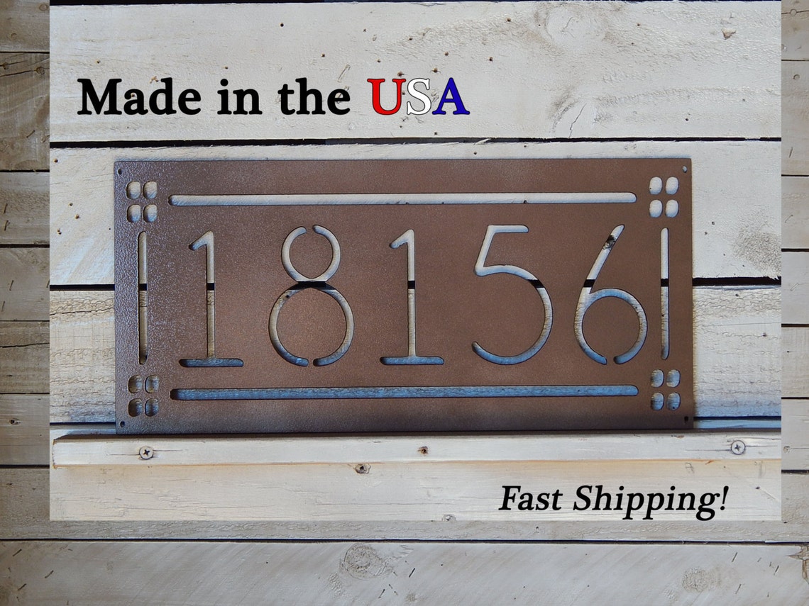 Decorative House Number Metal Number Door Number Square - Etsy