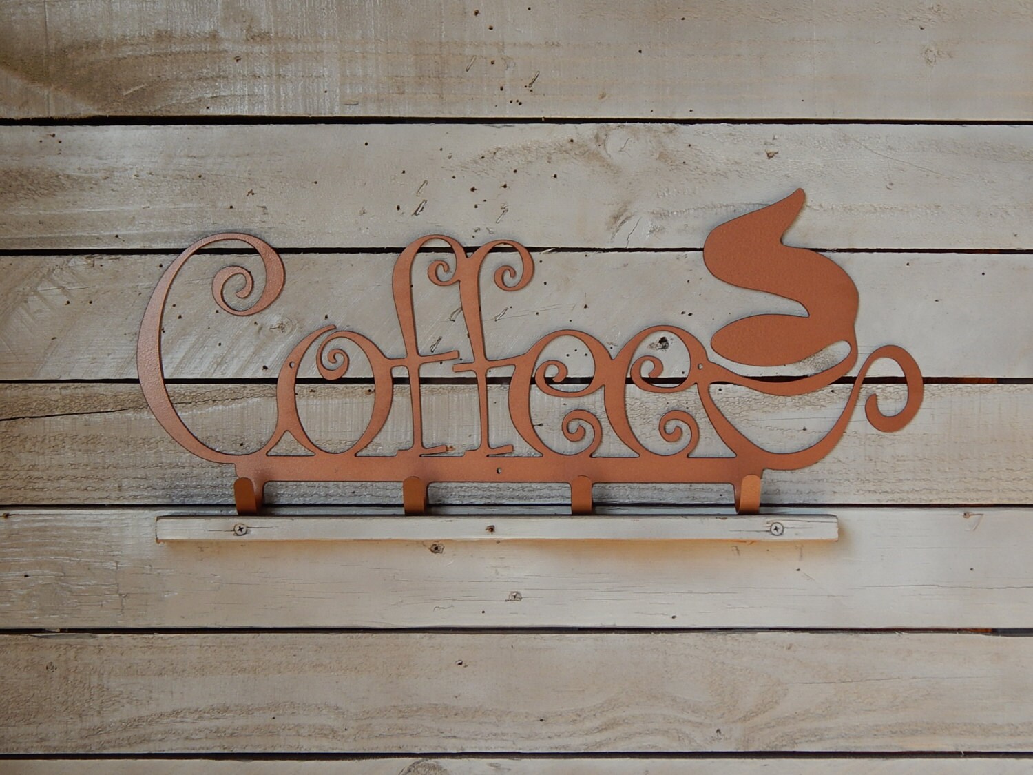 Coffee Sign With Cup and Hooks Coffee Shop Sign Coffee Mug - Etsy